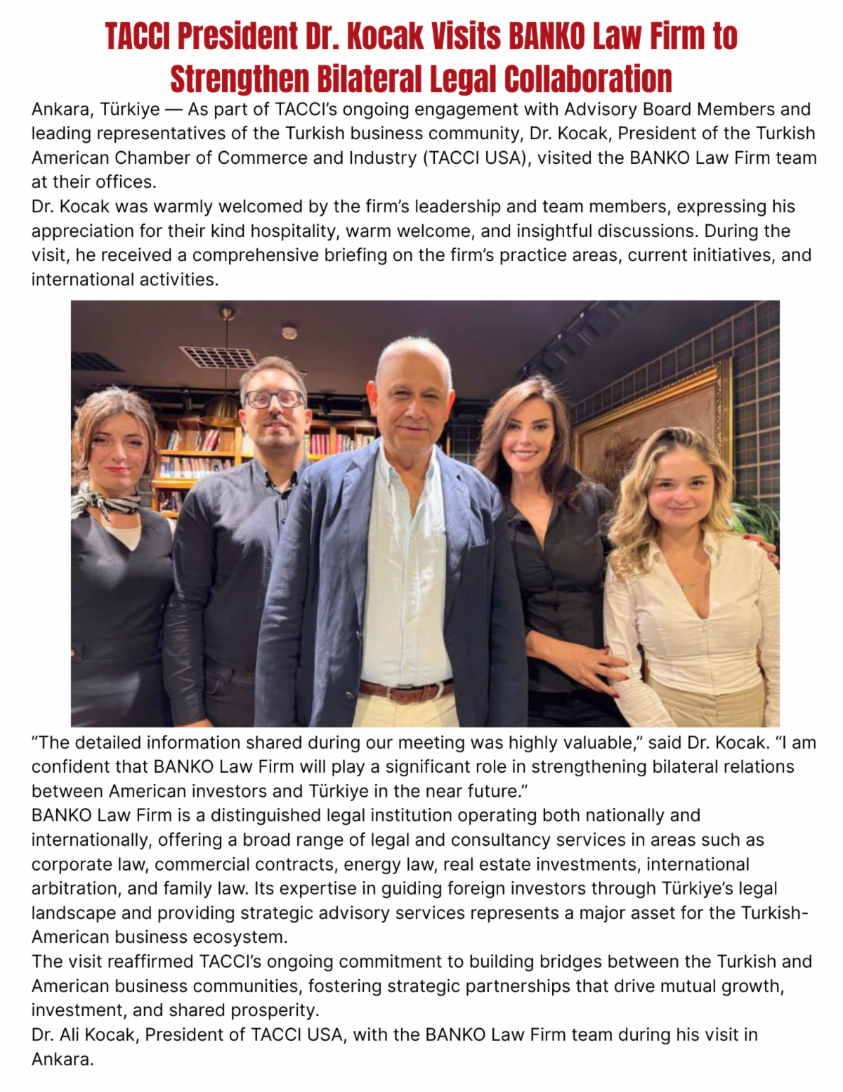 Inside TACCI-USA Fall 2025: Trade, Innovation & Global Diplomacy