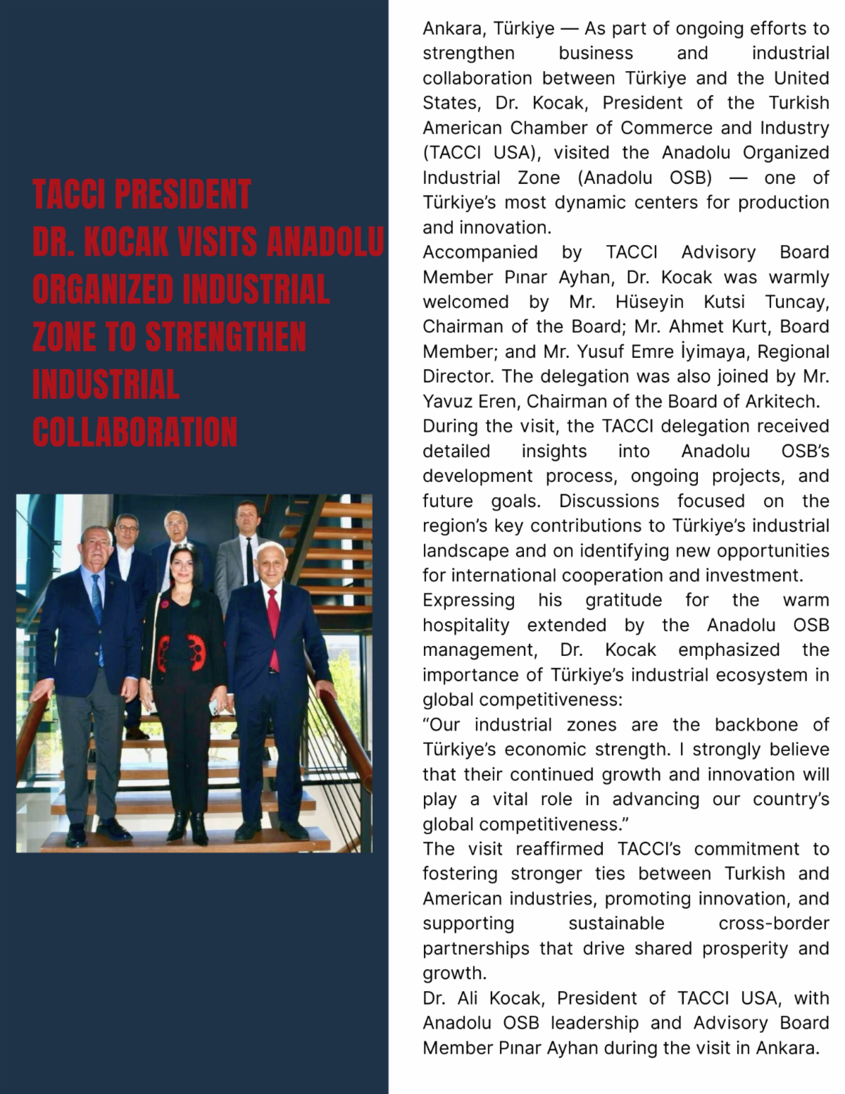 Inside TACCI-USA Fall 2025: Trade, Innovation & Global Diplomacy