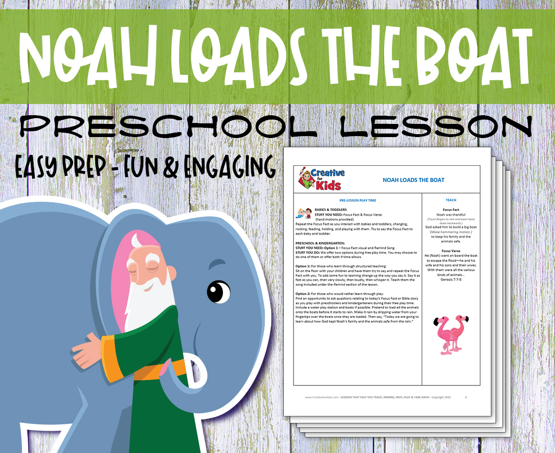 Free Noah's Ark Preschool Lesson Download