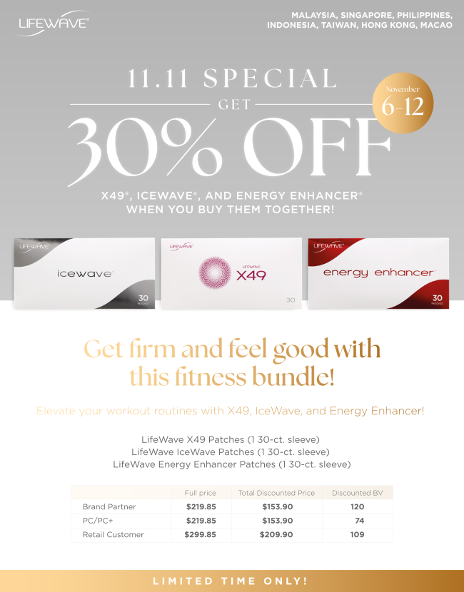 Get 30% the LifeWave Fitness Bundle!