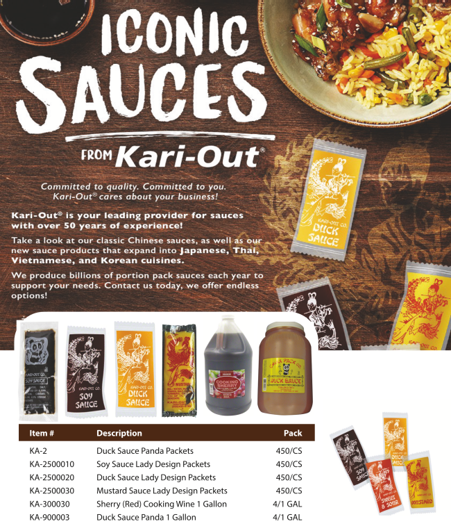 Sauce Packets - Soy, Mustard, Duck