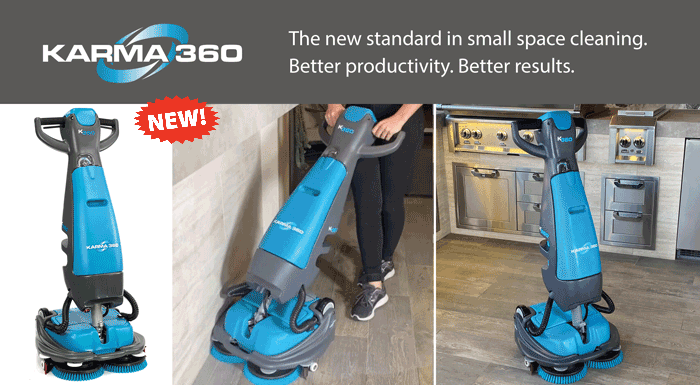 The New Karma 360 Automatic Micro-Floor Scrubber/Dryer