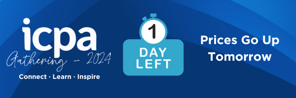 📣 Last Chance: ICPA Gathering Prices Go Up Tomorrow