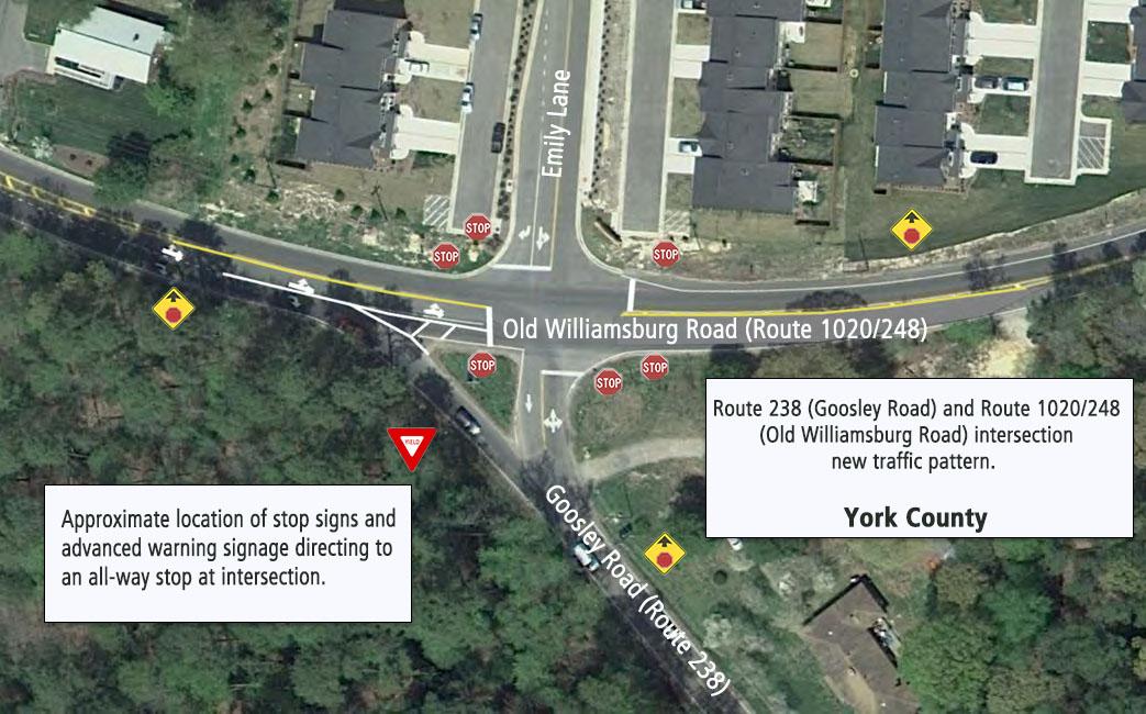 VDOT TO IMPLEMENT SAFETY IMPROVEMENTS AT YORK COUNTY INTERSECTION