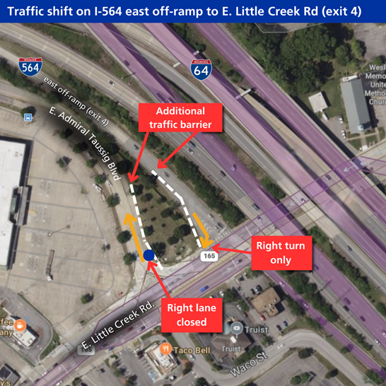 LONG-TERM, TEMPORARY TRAFFIC SHIFT TO BEGIN ON I-564 EAST OFF-RAMP TO ...