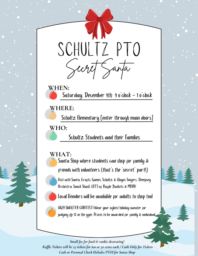 Your Schultz weekly newsletter is here!