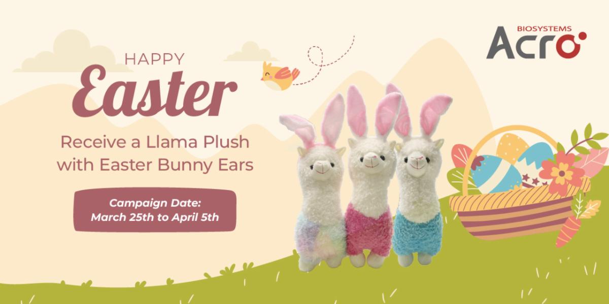 Happy Easter --- Receive a llama plush with Eastern Bunny Ears!