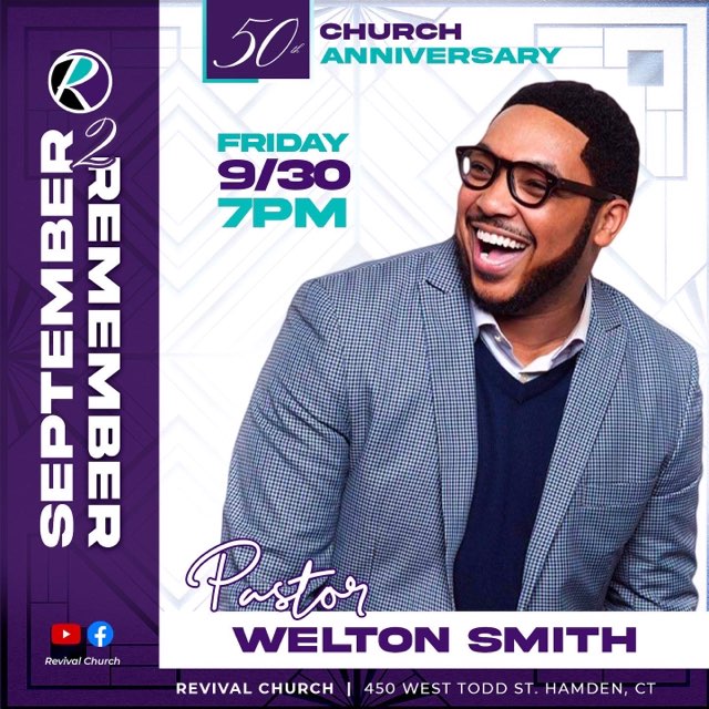 This Friday Bishop Danny Bland has Pastor Welton Smith preaching