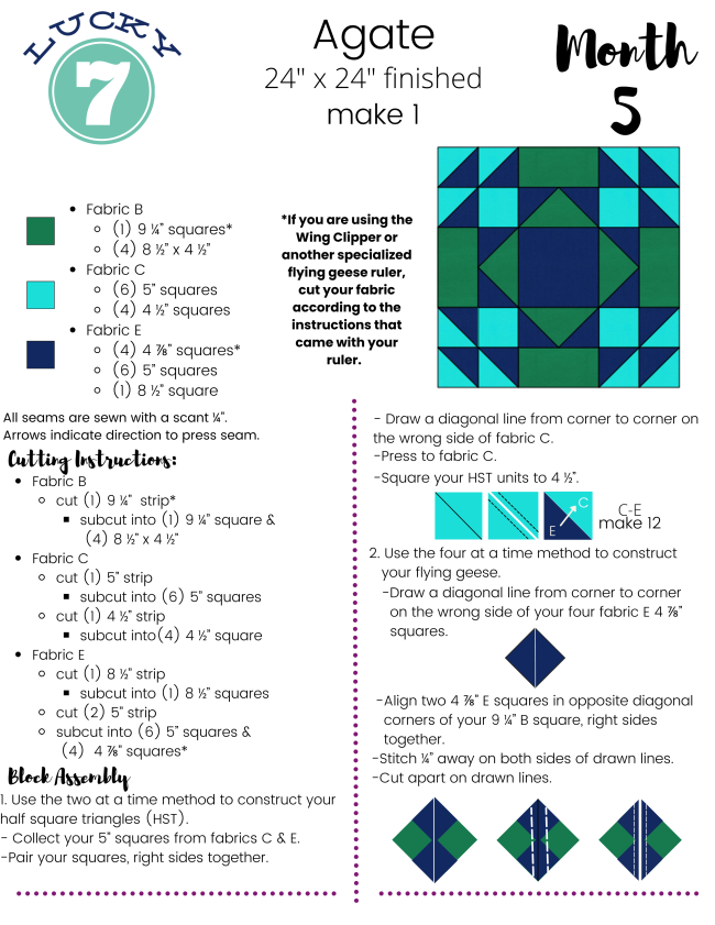 Lucky 7 Quilt-A-Long