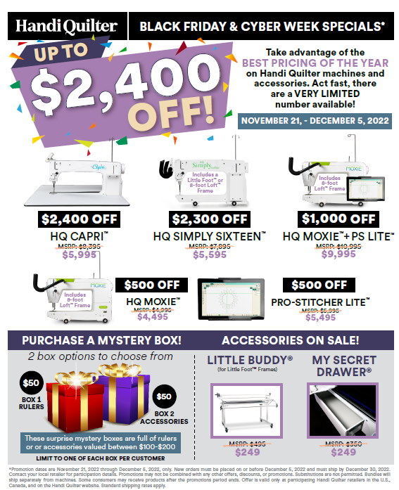 Black Friday & Cyber Week Specials
