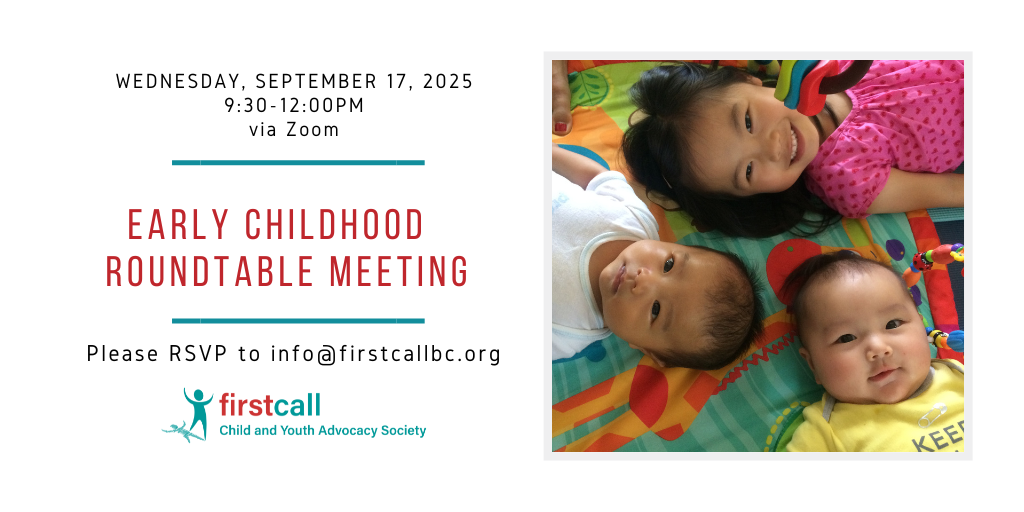 First Call ECD Roundtable Meeting - Wednesday, September 17, 2025