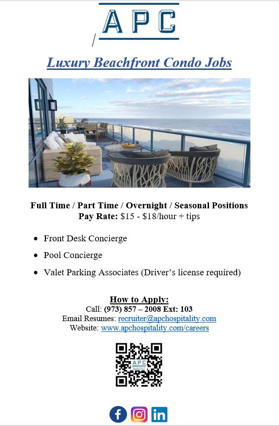 Amazing Career Opportunity For You! Front Desk; Pool Concierge; Valet ...