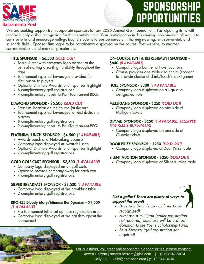 Less than 3 weeks until we tee off! Register for the SAME Sacramento ...