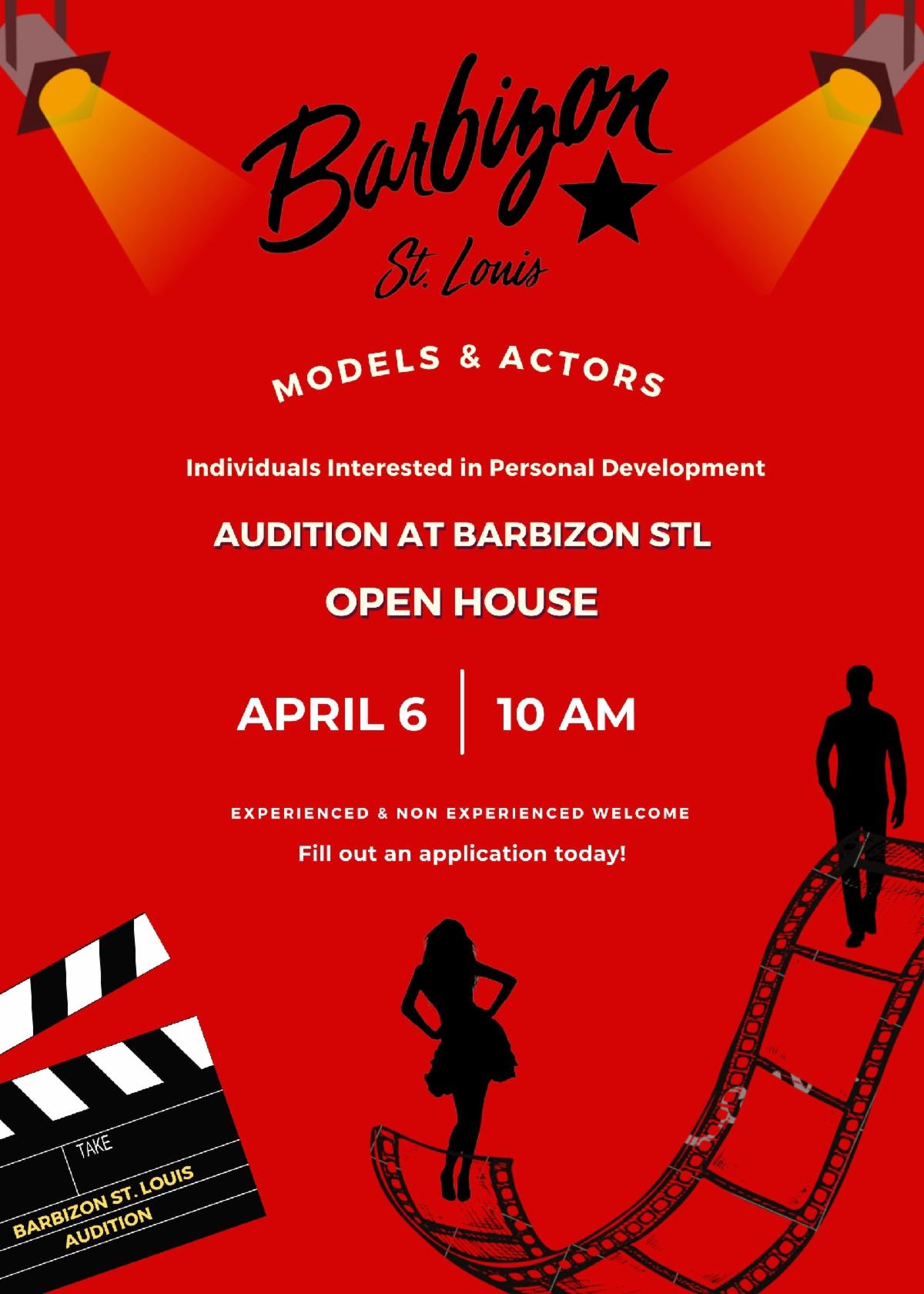 You're invited to Barbizon STL April Audition & Open House
