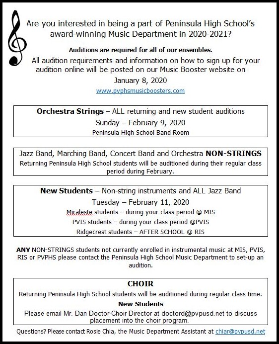 PVPHS Principal's Update - January 19, 2020