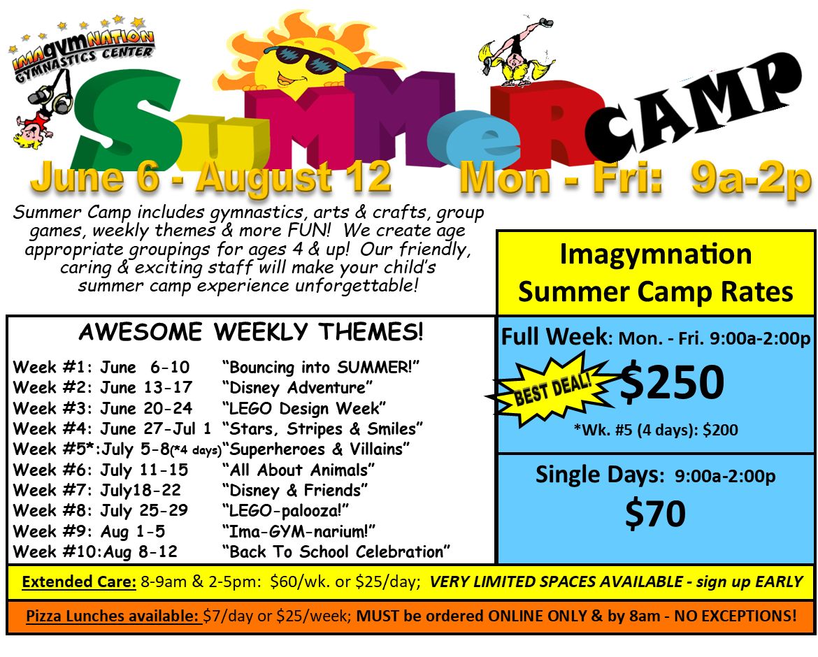ONLY 5 days left to use Imagymnation SUMMER CAMP COUPON for BIG SAVINGS!