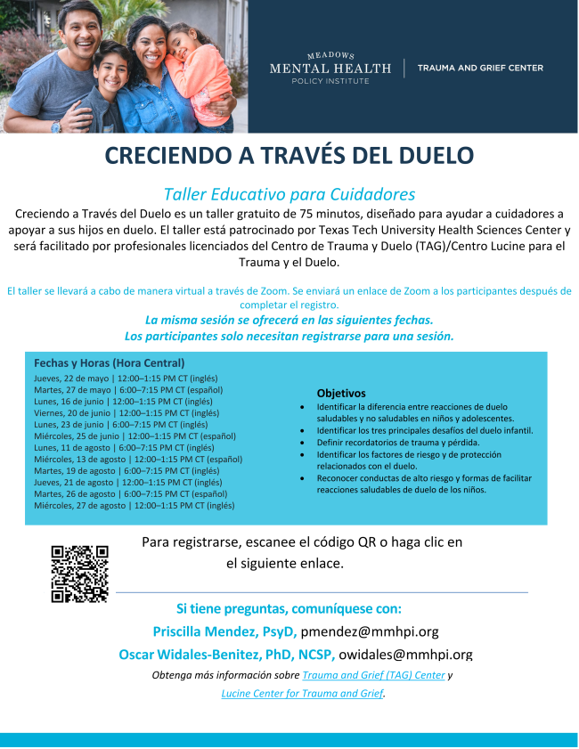 Growing Through Grief Educational Workshop For Caregivers