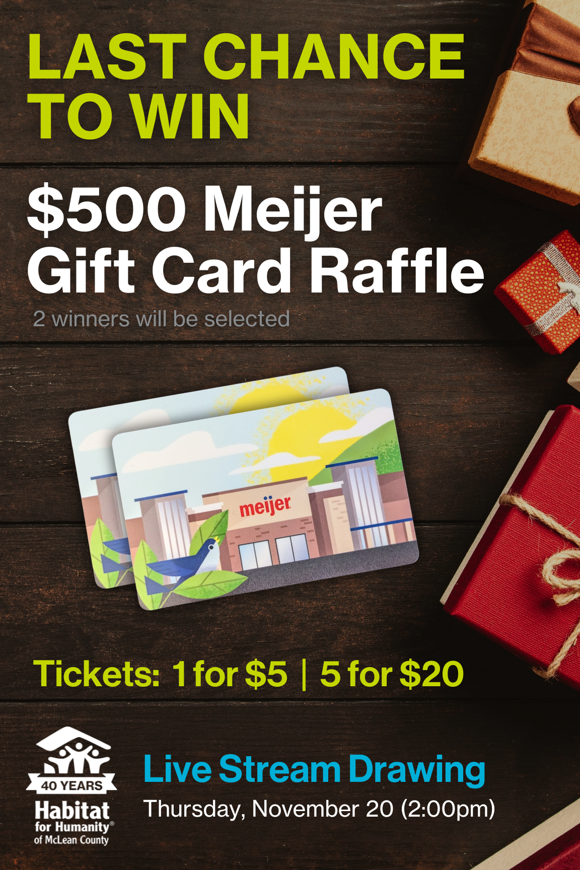 LAST CHANCE to get your raffle tickets