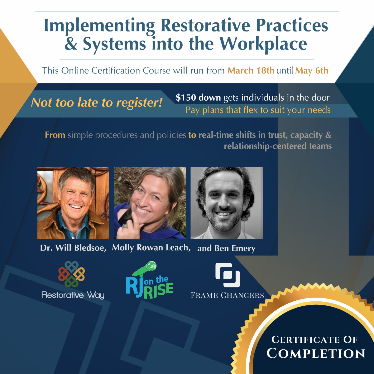 Implementing Restorative Practices & Systems into the Workplace