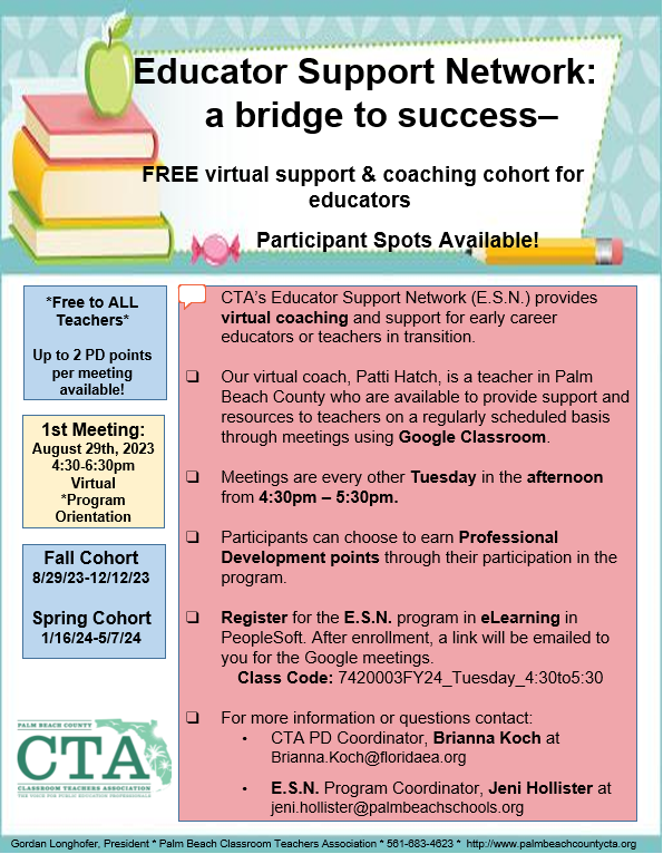 CTA Fall 2023 Professional Development Opportunities
