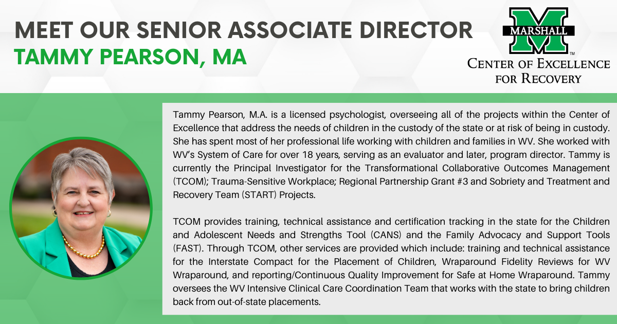 MU Center of Excellence for Recovery Inaugural Newsletter