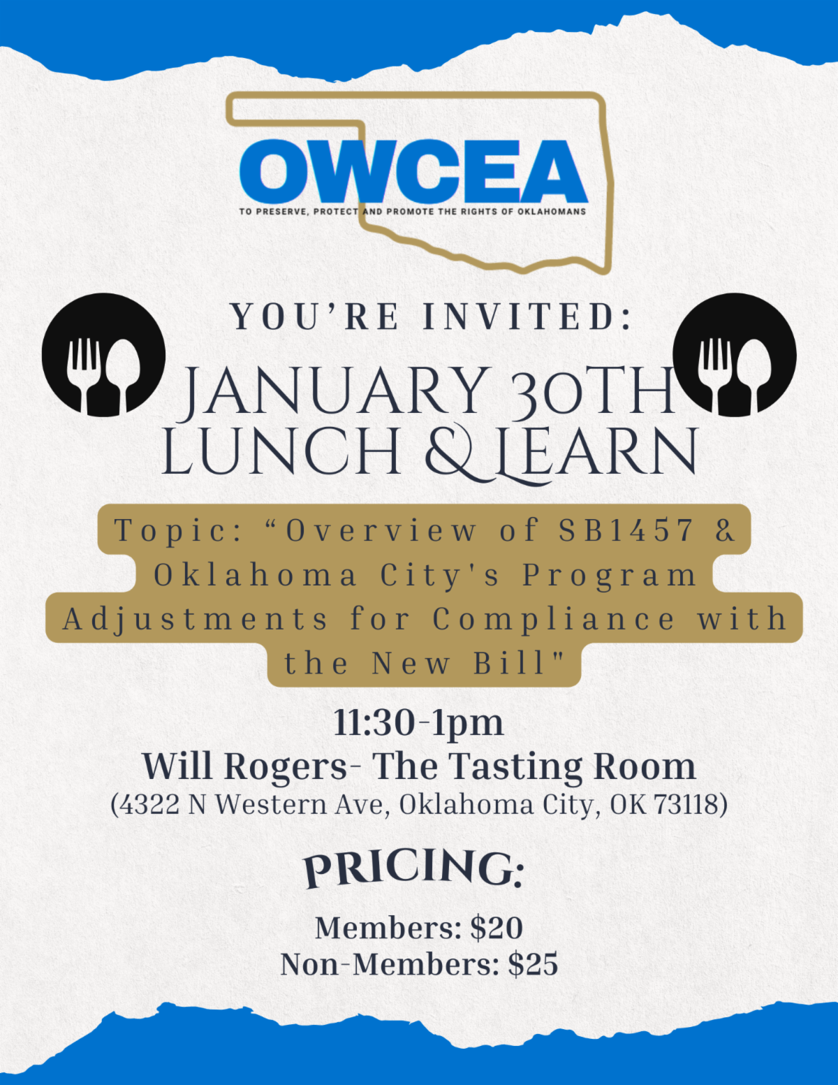 You’re Invited! OWCEA Lunch & Learn in OKC – Jan 30th!