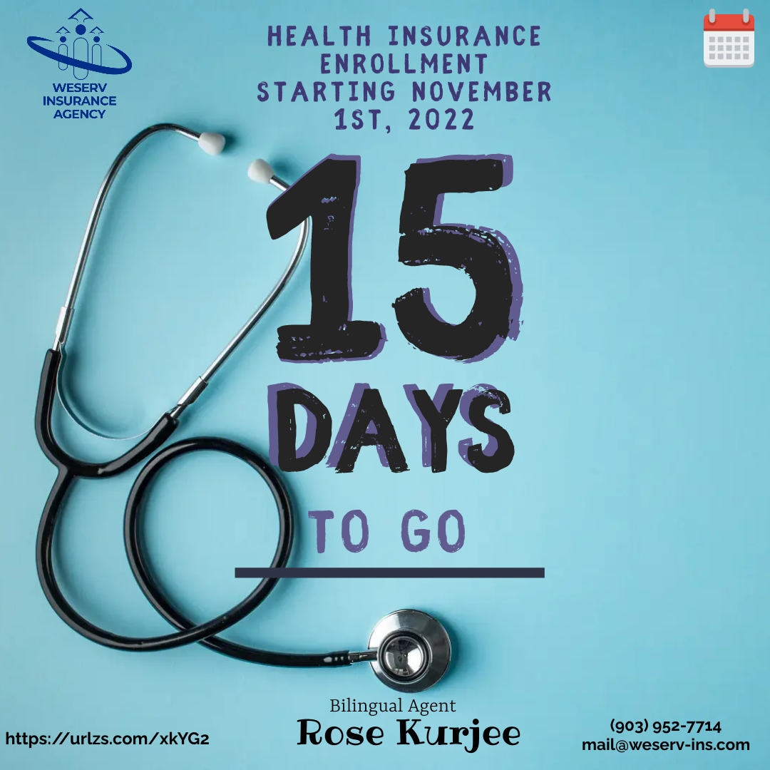 ENROLLMENT Health Insurance 15 days Left