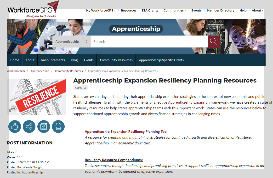 Work-Based Learning and Apprenticeship