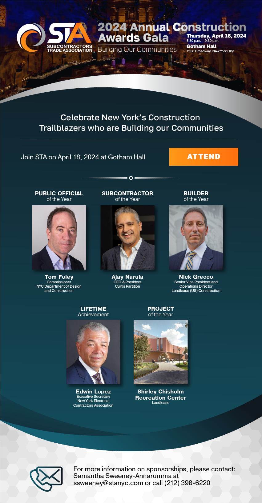 Support the 2024 STA Construction Awards Gala! April 18