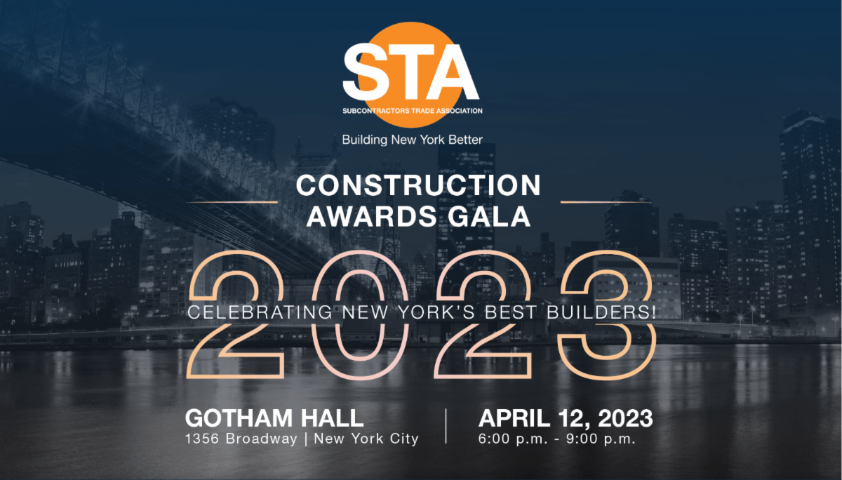 Join us on April 12 for the 2023 STA Construction Awards Gala!