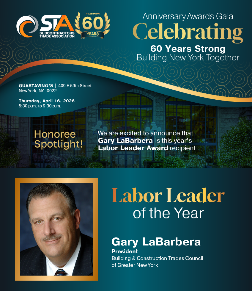 Honoring Gary LaBarbera | STA Labor Leader of the Year at the 60th ...