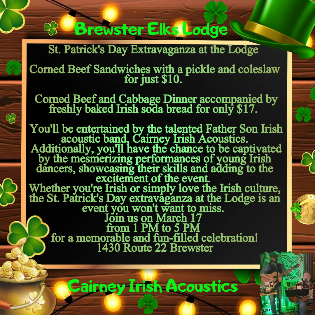 Brewster Elks 2101 3/14 Newsletter