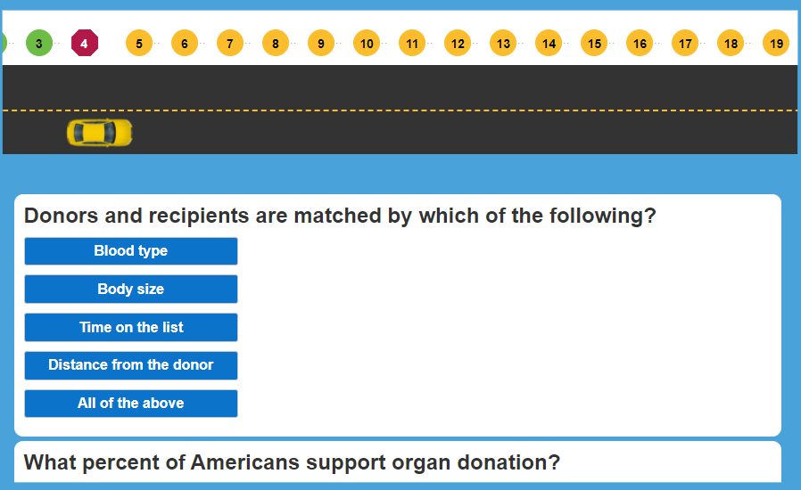 Driver education game increases organ donor sign-ups!