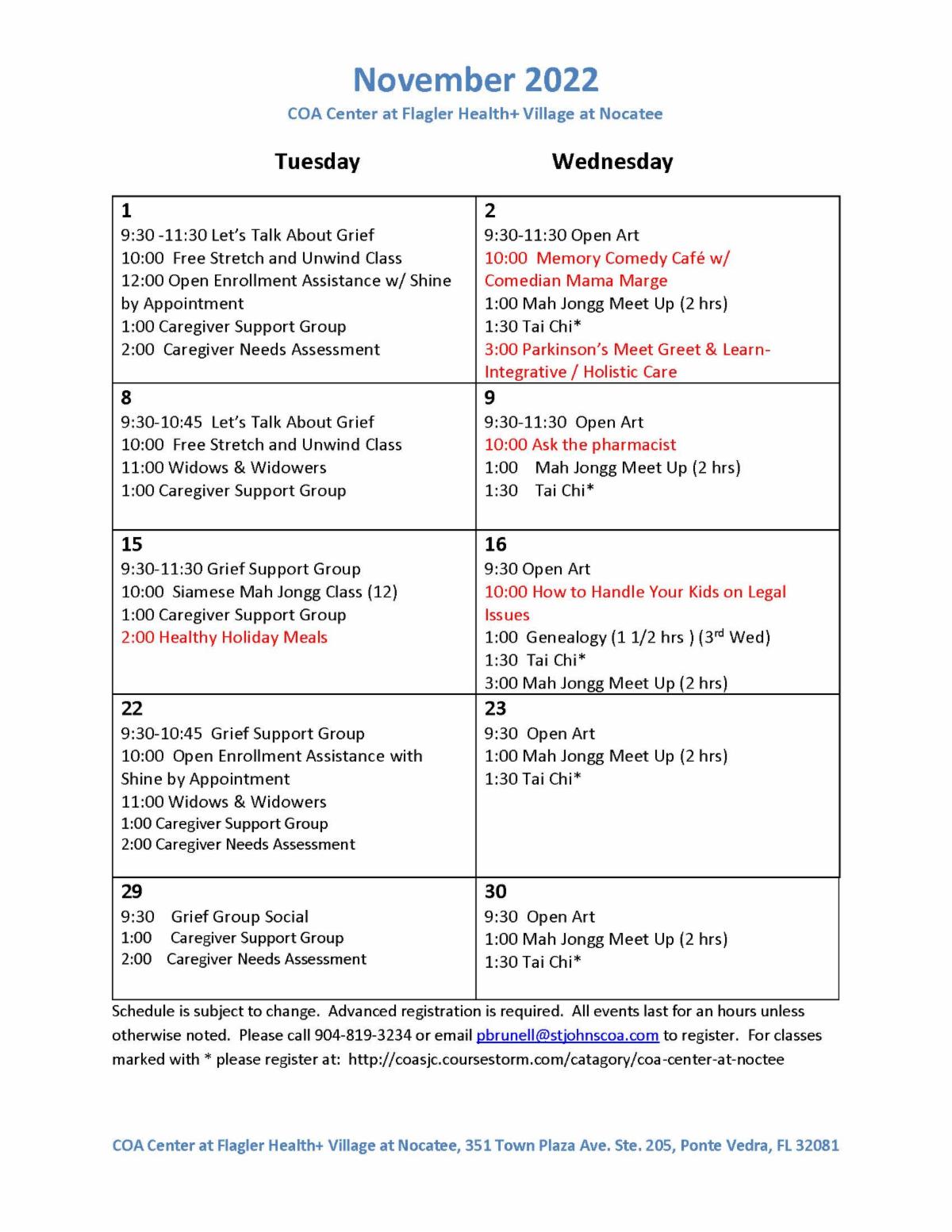 COA This Week: Mobility Week Giveaways; November Calendars; Christmas ...