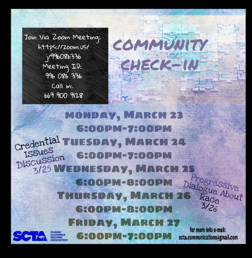 Our Zoom SCTA Community Check-Ins