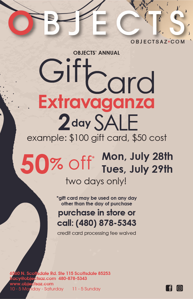 ⭕ OBJECTS' Annual Gift Card Extravaganza - 2 Day 50% Off Sale!