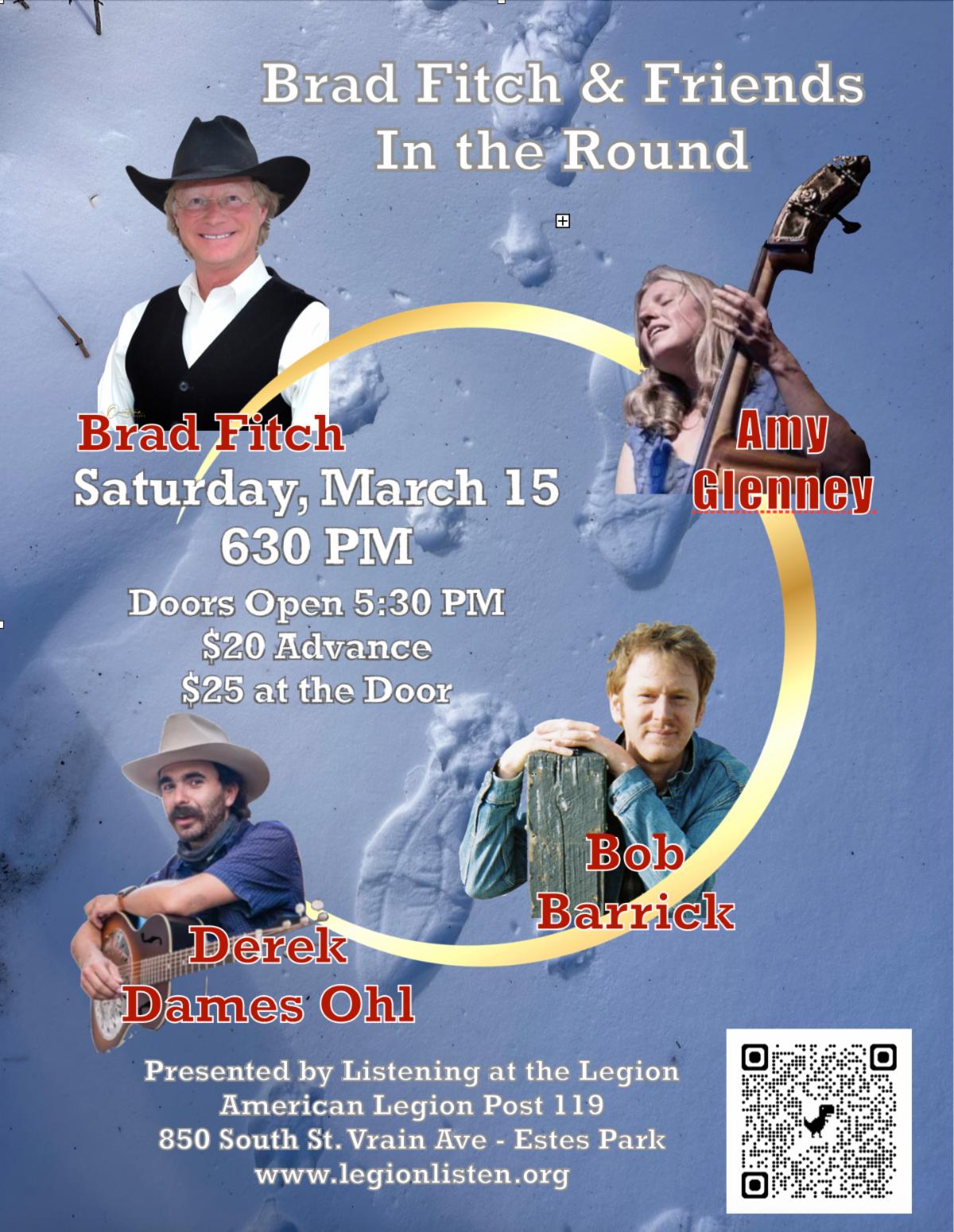 Brad Fitch in the Round with Amy Glenney, Bob Barrick and Derek Ohl