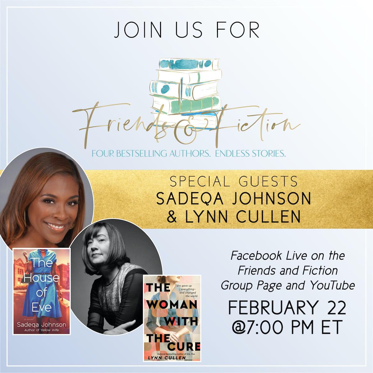 Meet Sadeqa Johnson & Lynn Cullen TONIGHT!