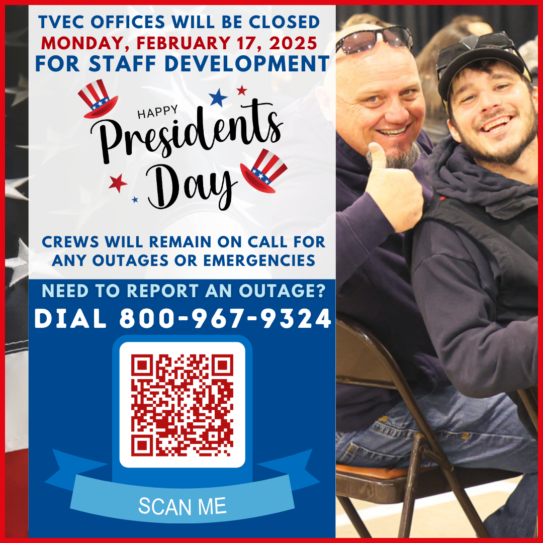 TVEC Member Update: February 2025 - Rate Reminder, President's Day ...