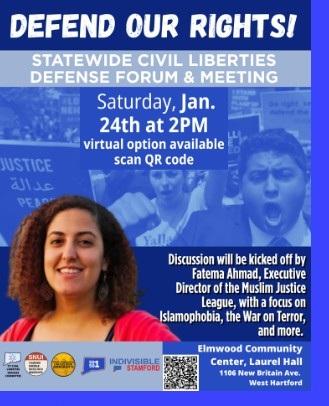 at 2 Eastern today CT Civil Liberties Defense Meeting *** Federal ...