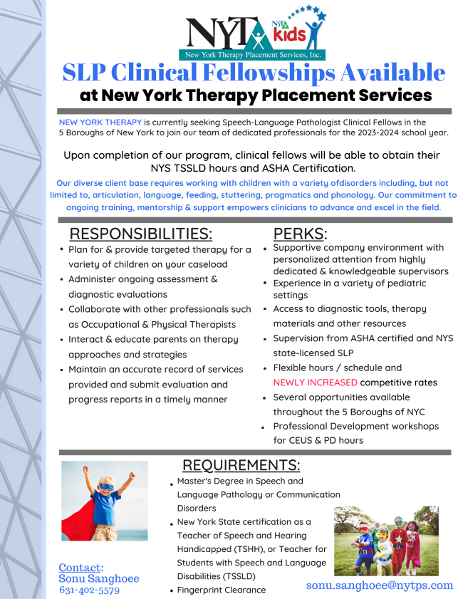 Speech Clinical Fellows