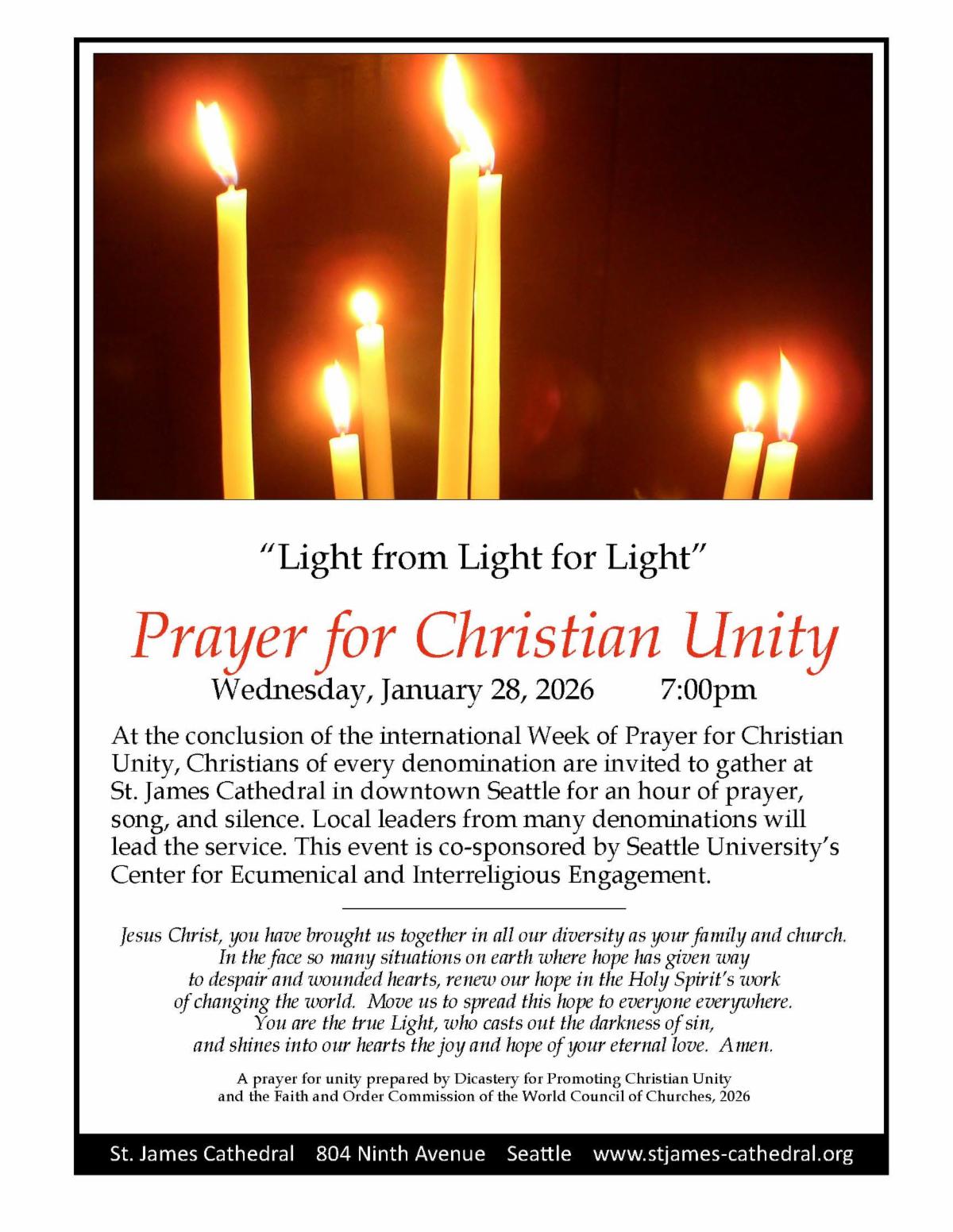 Mass and Holy Hour for Peace | Friday, January 30 at 12:10pm