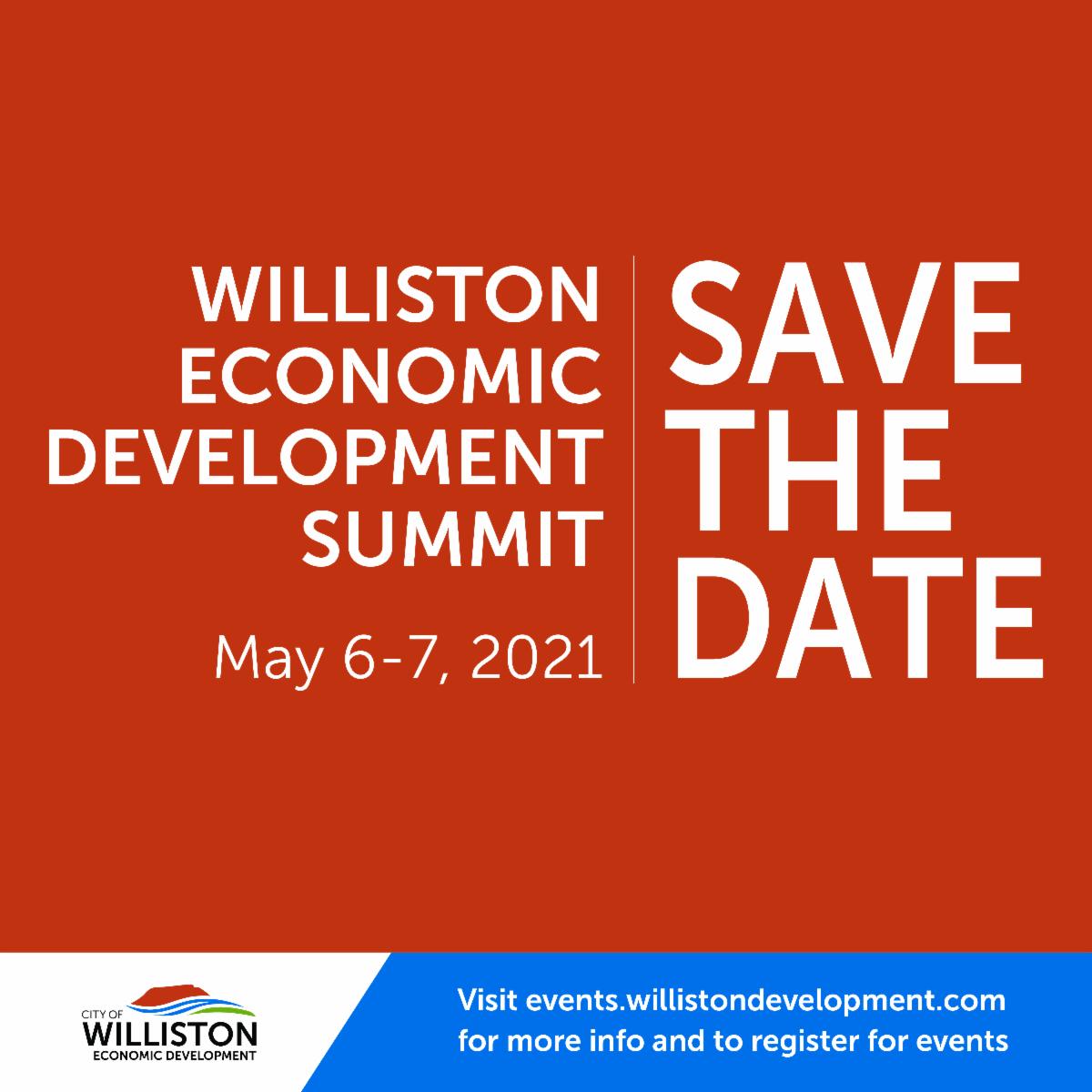 Williston Economic Development Summit May 6-7