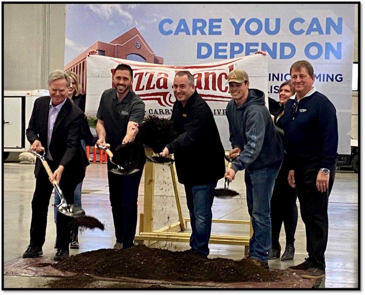 Sanford Health, Pizza Ranch break ground at Williston Square