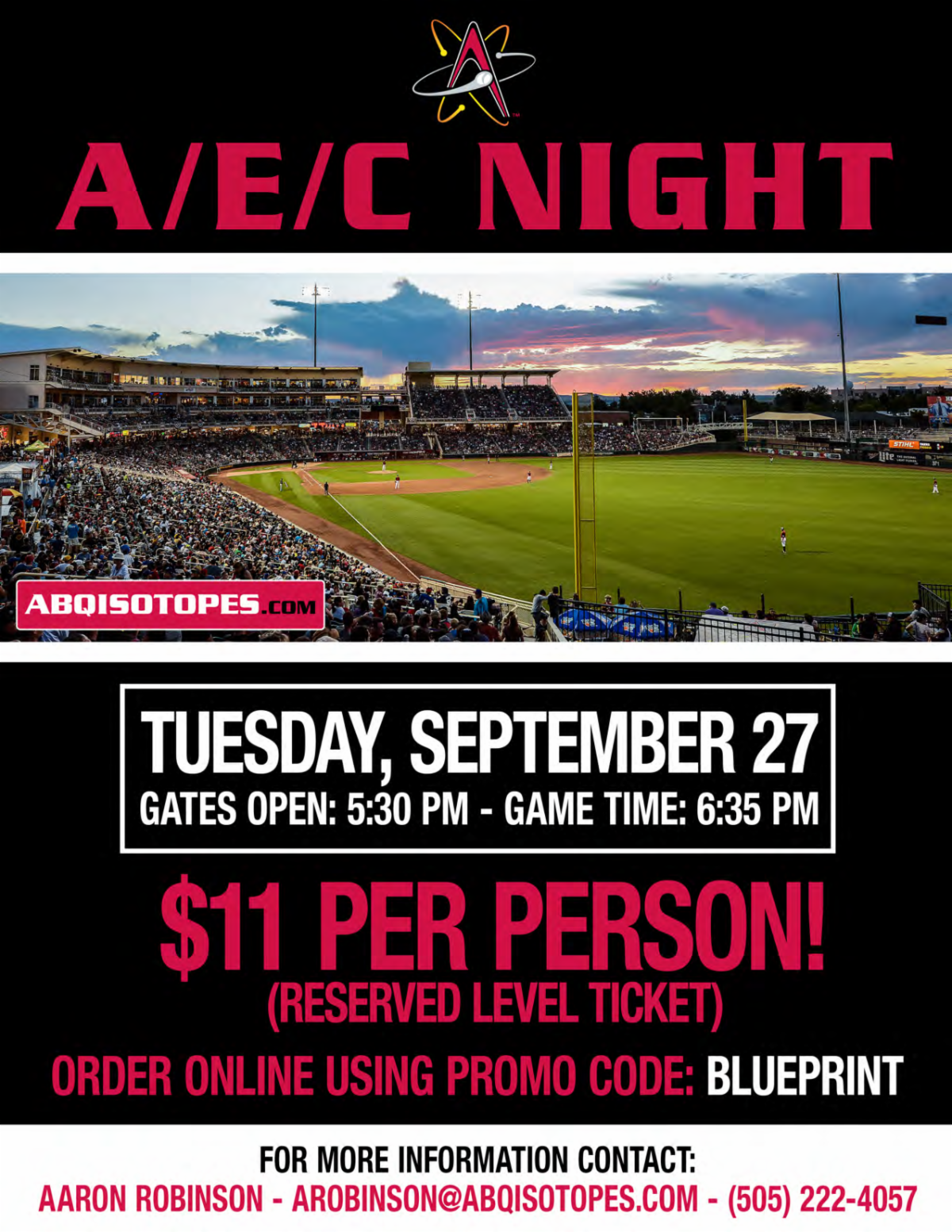 Get 2 HSW Isotopes Stadium Tour - Last Chance to RSVP!