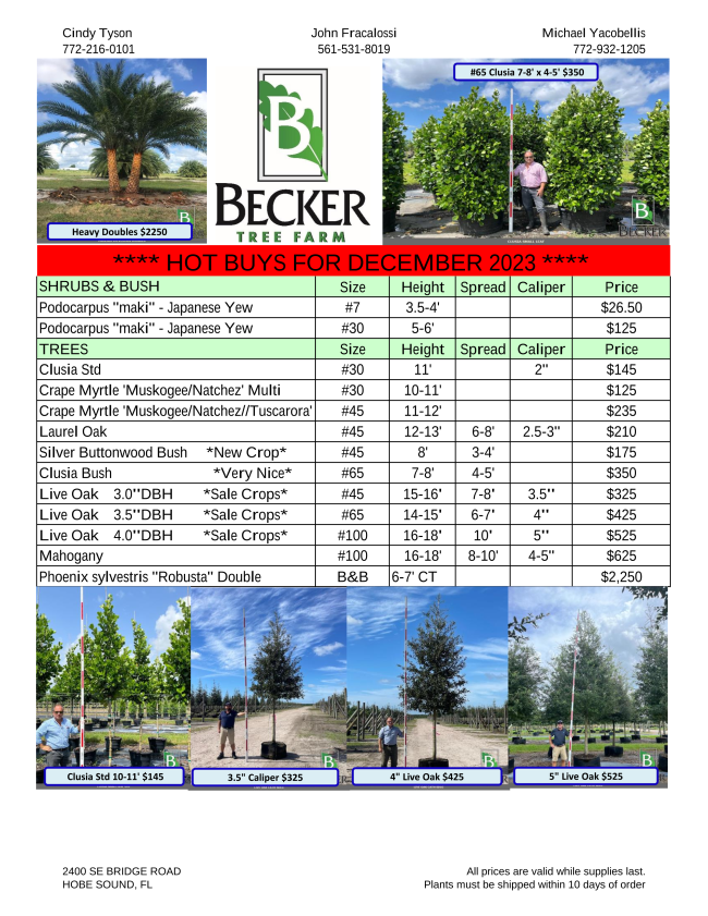 Merry Christmas / Becker Tree Farm Holiday Schedule