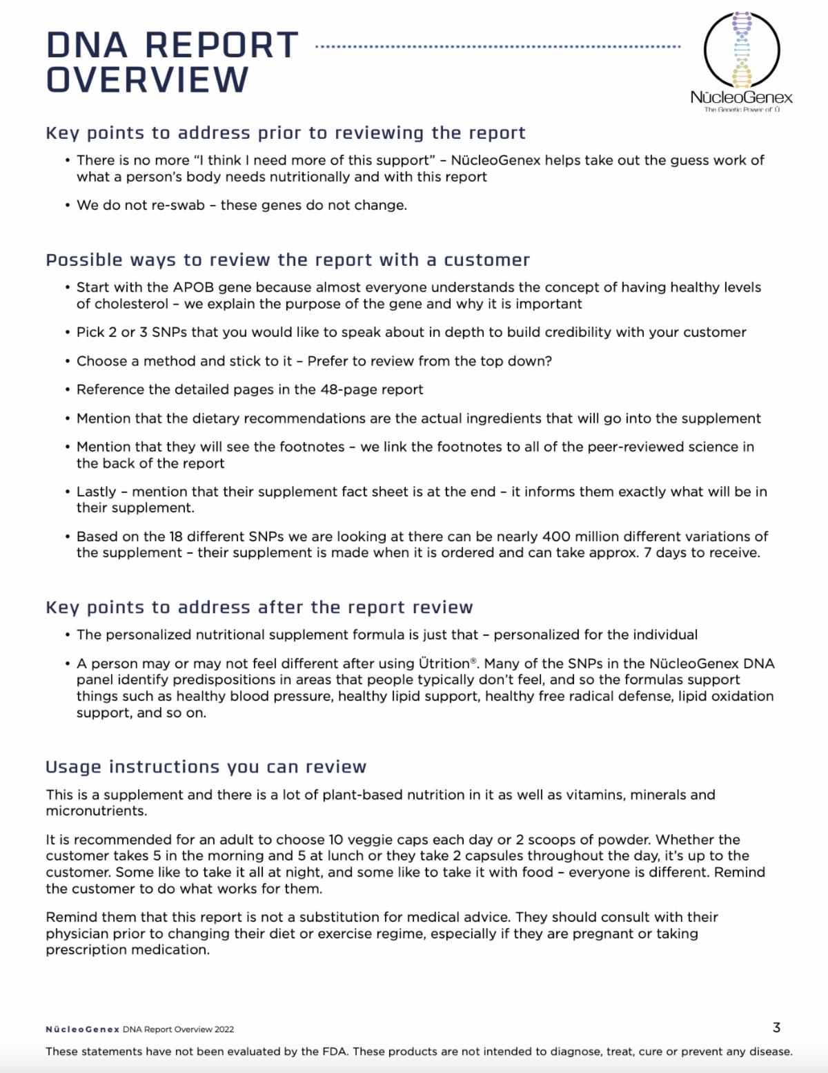 Healthy Aging DNA Report Overview (Guide)