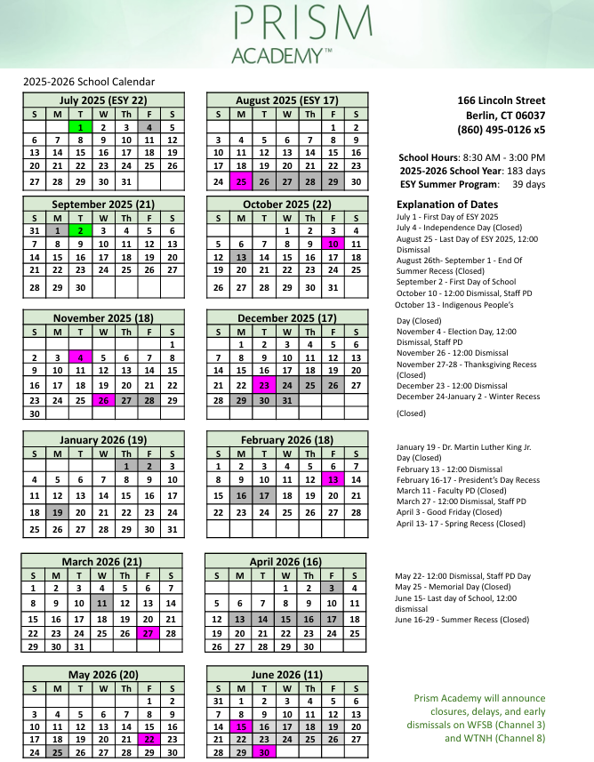 Prism Academy Newsletter