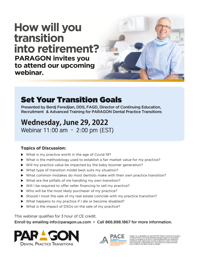 Upcoming Webinar / Set Your Practice Transition Goals