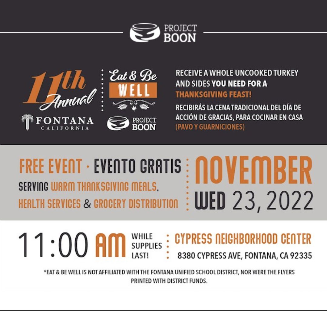 Project Boon 11th Annual Eat & Be Well Event